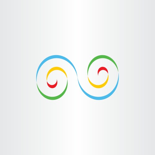 Green eco infinity symbol icons unlimited Vector Image