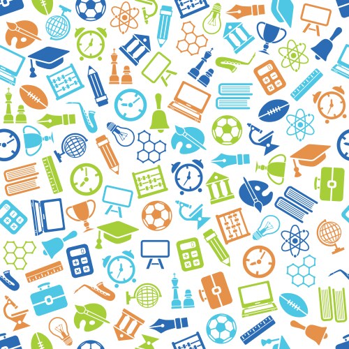 Seamless school background Royalty Free Vector Image