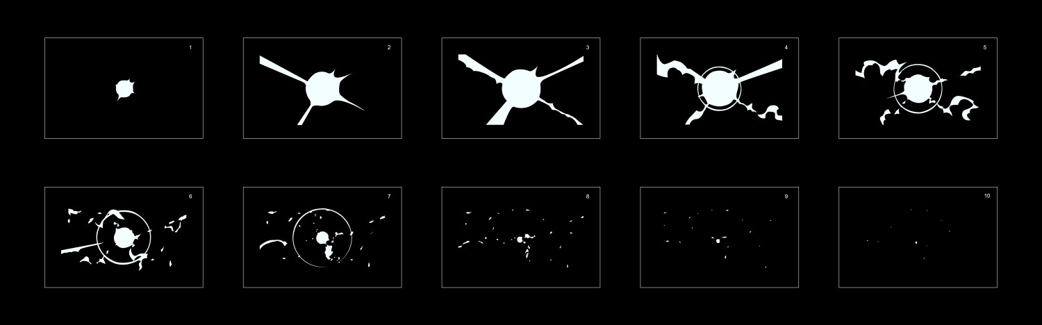 Fireball animation sprite sheet for game Vector Image