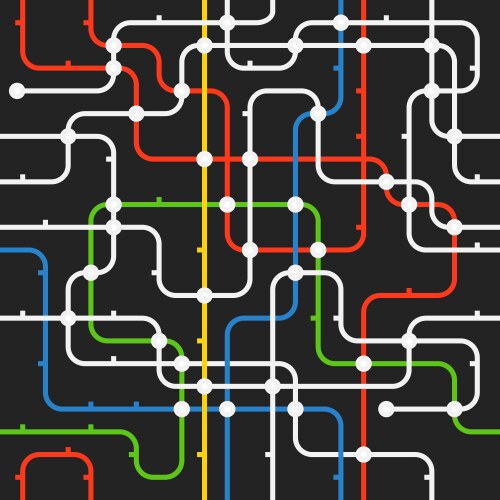 Metro scheme seamless background Royalty Free Vector Image