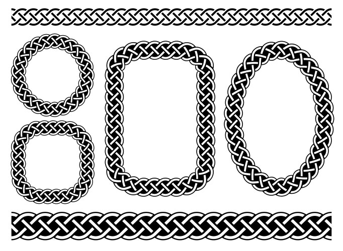 Celtic patterns collection Royalty Free Vector Image