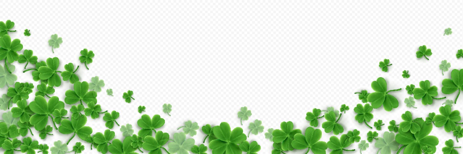 Irish neon shamrock clover with bokeh lights Vector Image