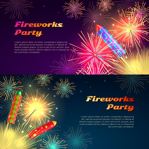 Fireworks sparkling background Royalty Free Vector Image