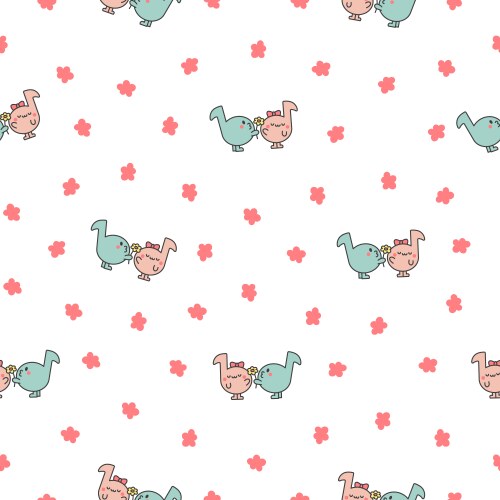 Cute couple kawaii music notes seamless pattern Vector Image