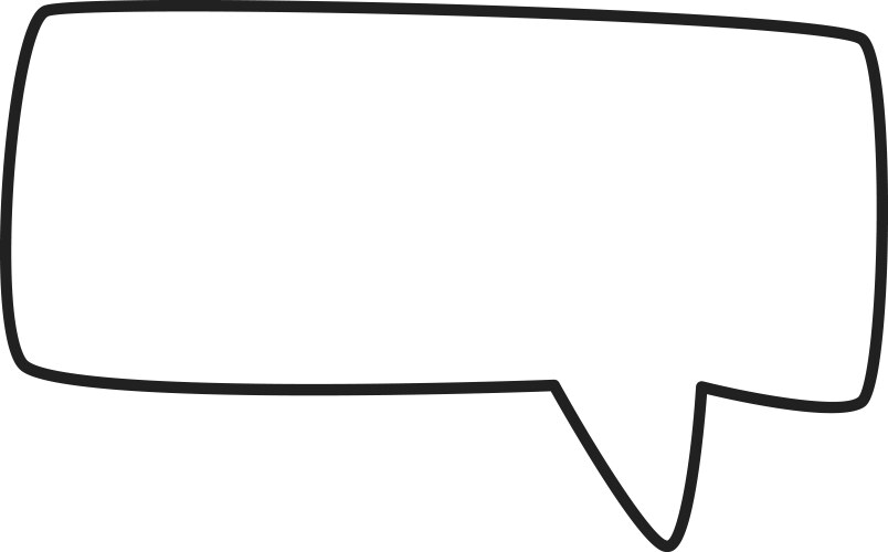 Speech bubble rectangle doodle Royalty Free Vector Image