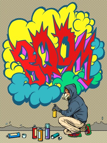 Graffiti wall art background Royalty Free Vector Image