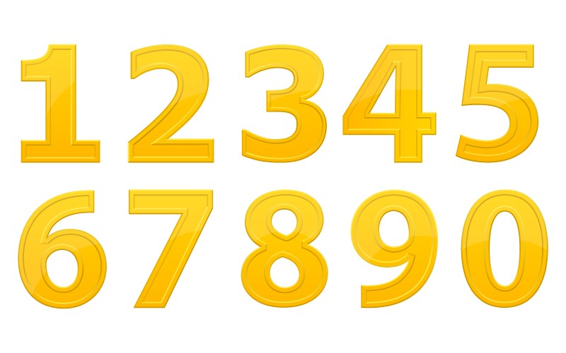 Racing sports numbers Royalty Free Vector Image