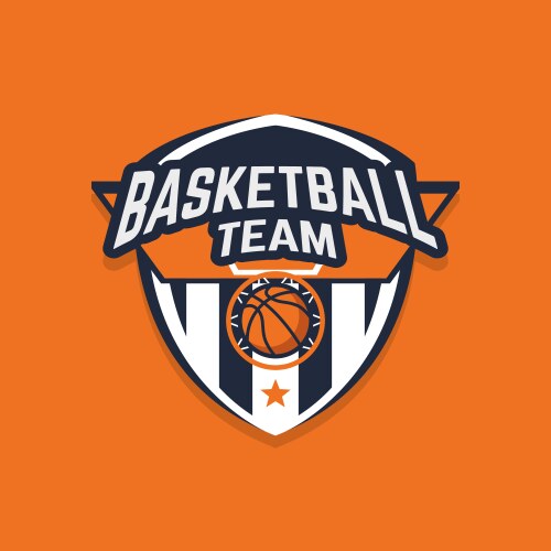 Basketball club logo design template Royalty Free Vector