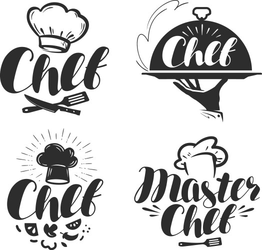 Bon appetit logo label for design menu restaurant Vector Image