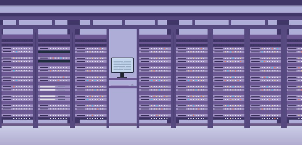 Database servers digital datacenter server Vector Image