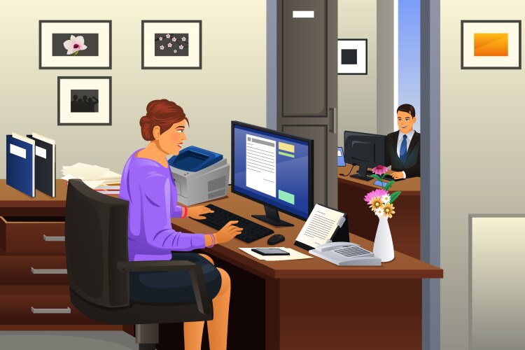 Office Secretary Vector Images (over 21,000)