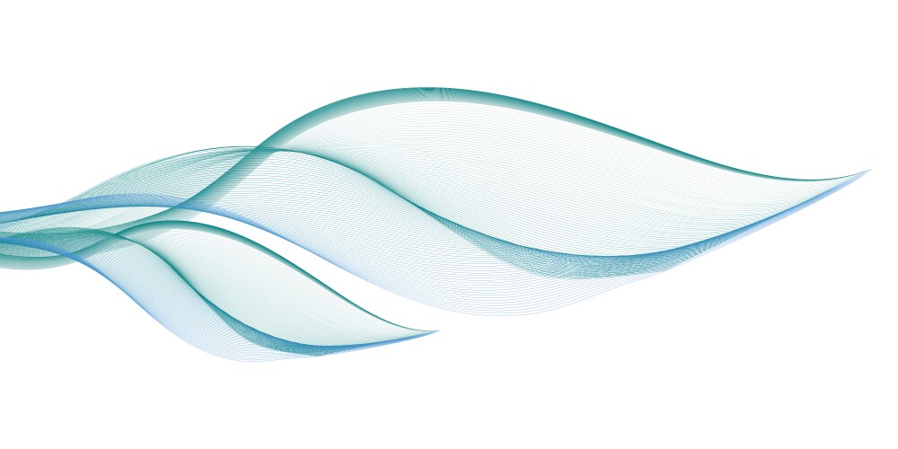 Teal blue wave swoosh flowing swirl sea water air Vector Image