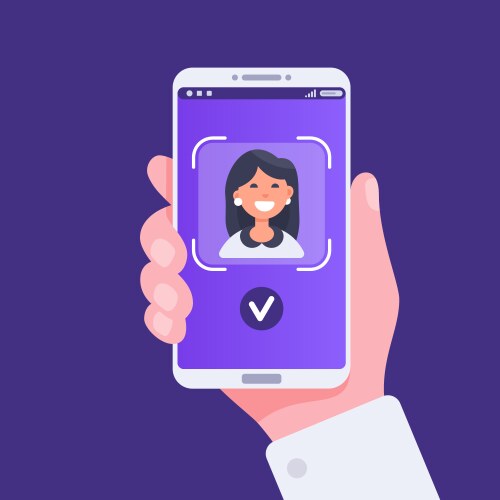 Iris scan - biometric authentication method Vector Image