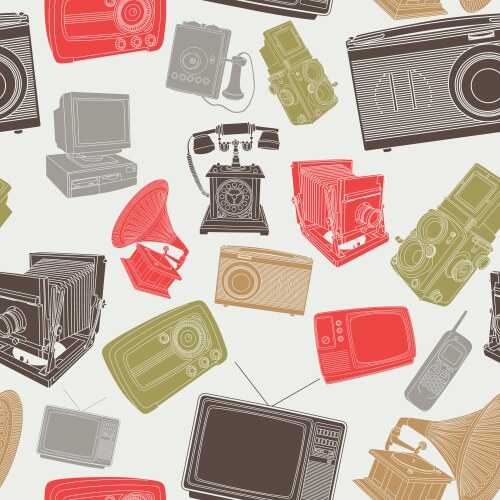 Old electronic Royalty Free Vector Image - VectorStock