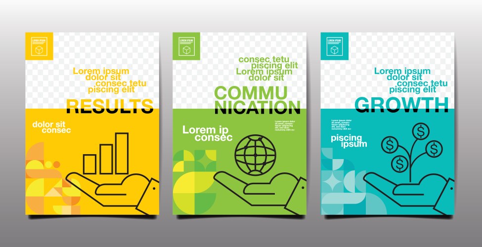 Annual report future business template layout Vector Image