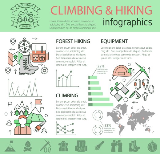 Hiking Infographics Vector Images (over 2,400)