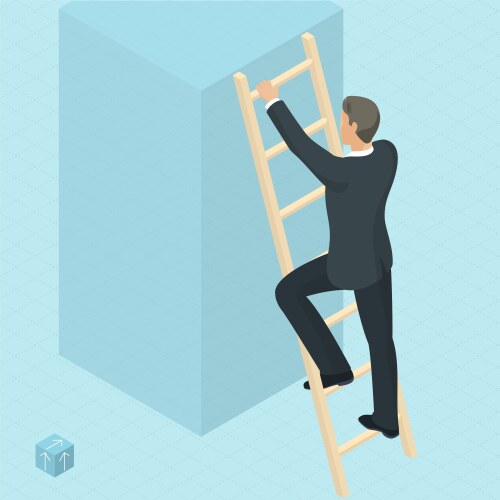Knowledge is ladder to success-self development Vector Image