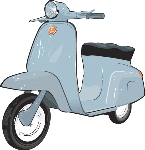 Scooter with indonesian batik pattern Royalty Free Vector