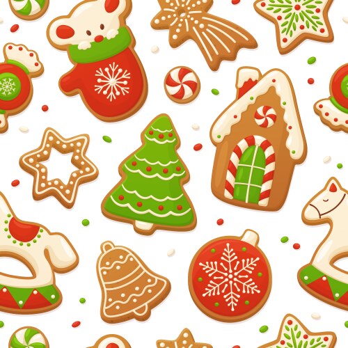 Gingerbread cookies frame Royalty Free Vector Image