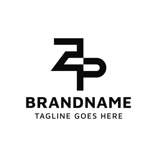 Letters zp monogram logo suitable for any Vector Image