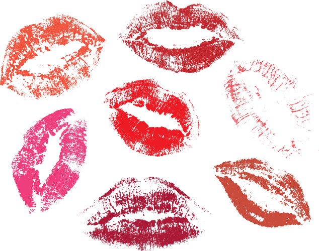 Kiss on white Royalty Free Vector Image - VectorStock