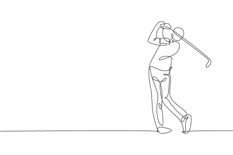 Golf Line Drawings Vector Images (over 880)