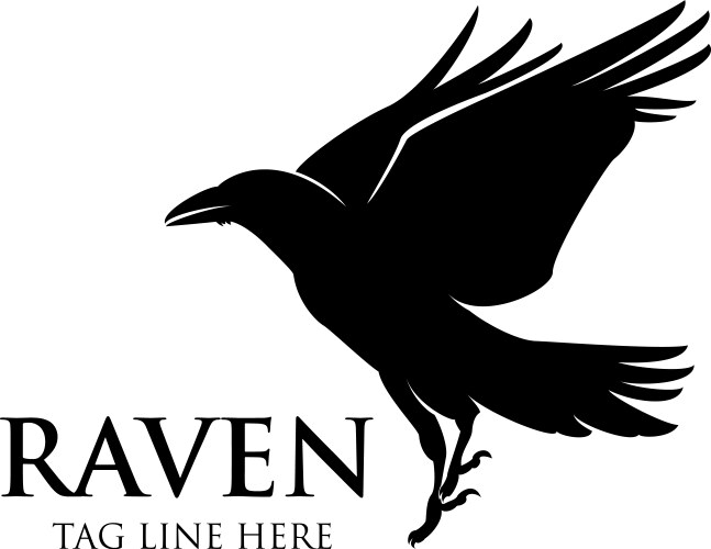 Raven and skull Royalty Free Vector Image - VectorStock