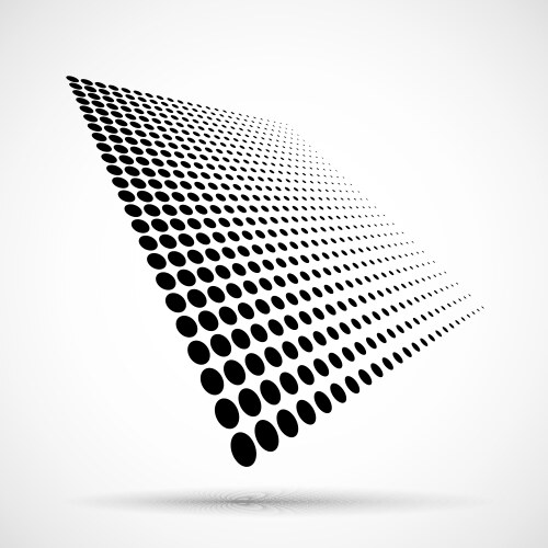 Halftone close up human ear isolated part of body Vector Image