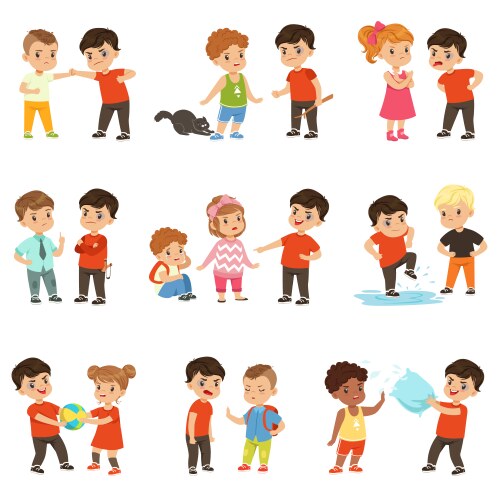 Set of children playing Royalty Free Vector Image