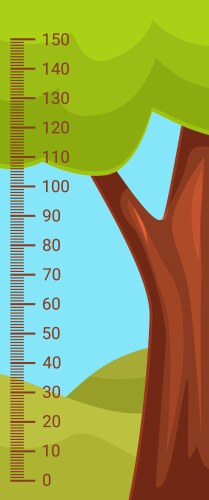 Cartoon giraffe measuring its height on a scale Vector Image