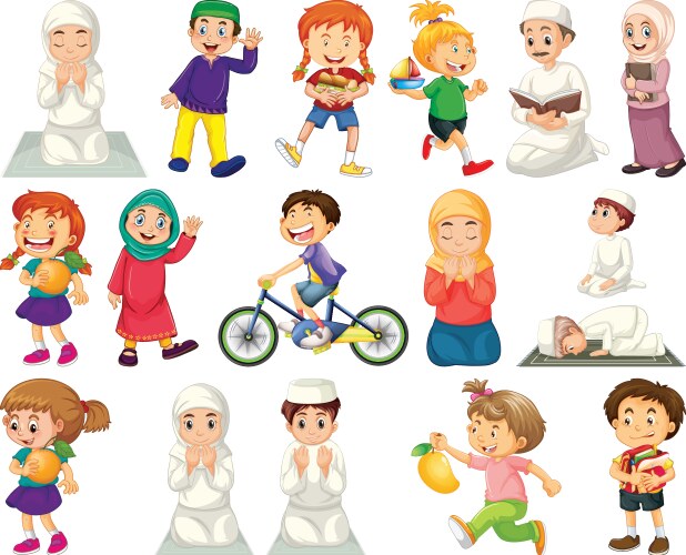 Cartoon happy children characters Royalty Free Vector Image