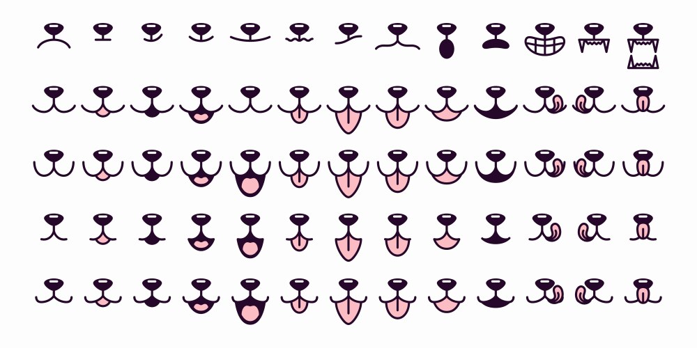 Dogs face hand drawn doodle set Royalty Free Vector Image