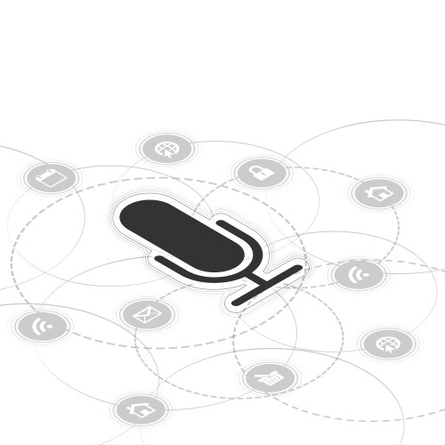 White voice tone Royalty Free Vector Image - VectorStock