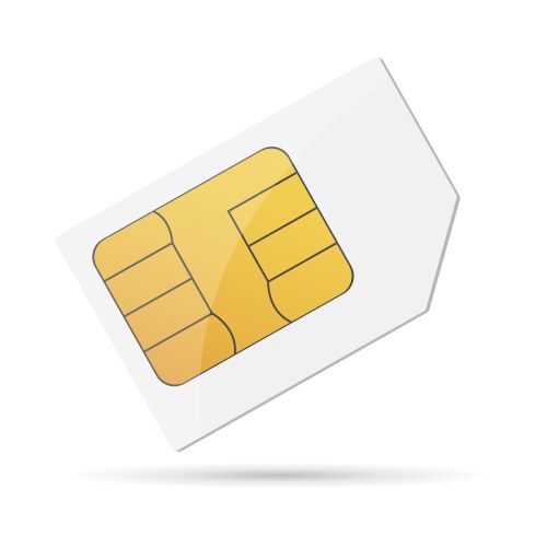 Blue sim card Royalty Free Vector Image - VectorStock