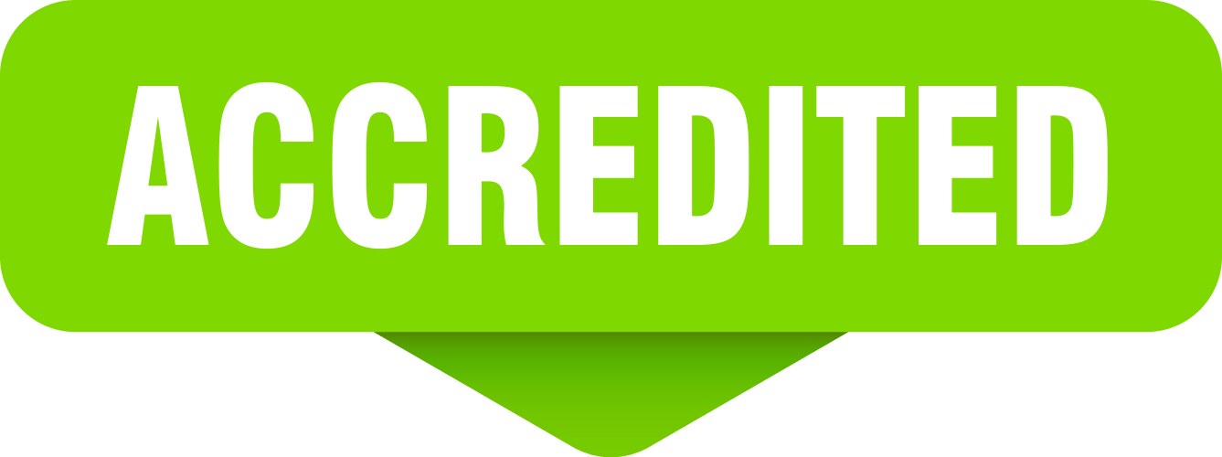 Accredited sticker accredited sign on transparent Vector Image