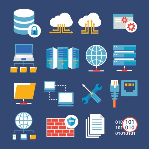 Computer networks Royalty Free Vector Image - VectorStock