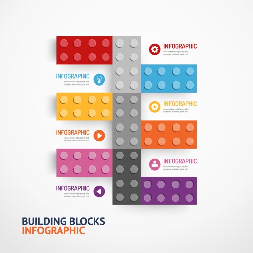 Building blocks Royalty Free Vector Image - VectorStock