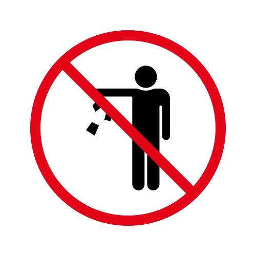 Dont throw rubbish sign Vector Images & Graphics for Commercial Use ...