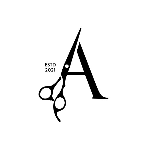 Elegant initial y scissors Royalty Free Vector Image