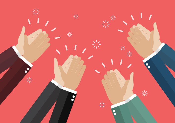 Human hands clapping Royalty Free Vector Image