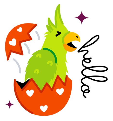 Bird hatching Royalty Free Vector Image - VectorStock