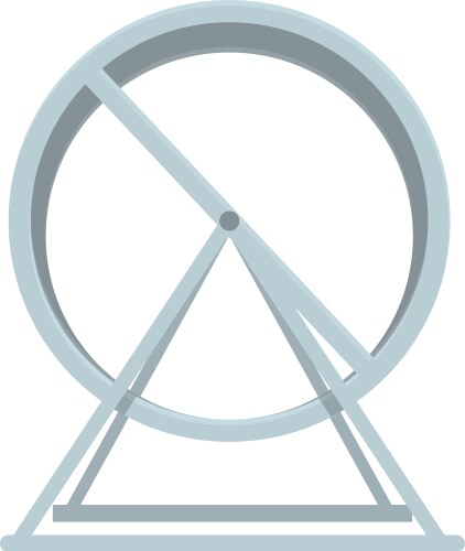 Cute hamster running on a spinning wheel Vector Image