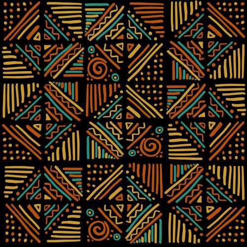 African vibes seamless pattern in ethnic tribal Vector Image
