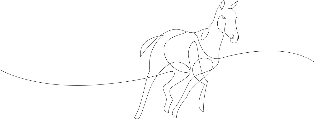 One Line Horse Vector Images (over 1,500)