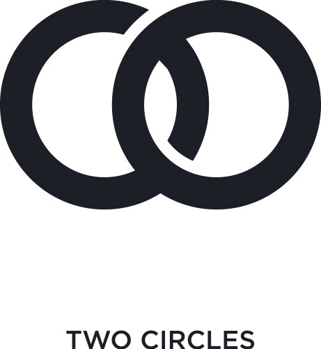 Number 2 icon circle isolated Royalty Free Vector Image