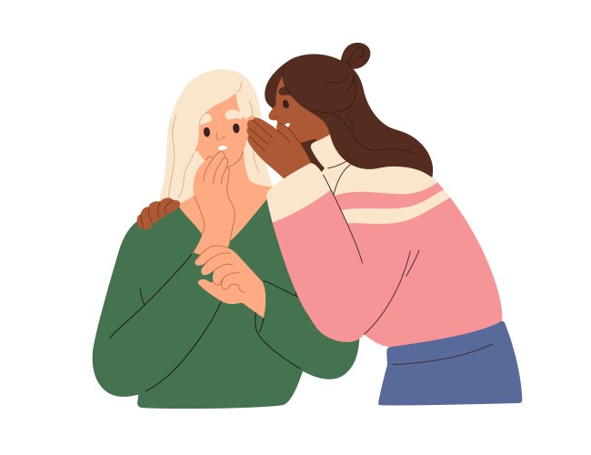 Cartoon Telling Secrets Vector Images (over 600)