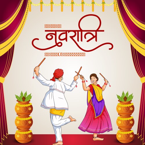Happy Navratri with Garba Vector Images (over 810)