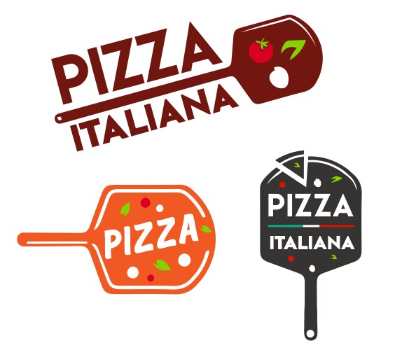 Pizza labels and badges Royalty Free Vector Image