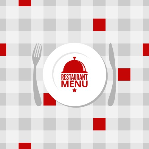 Plate food menu background Royalty Free Vector Image