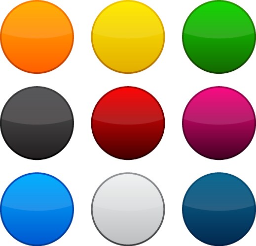 Different colors icons ball Royalty Free Vector Image